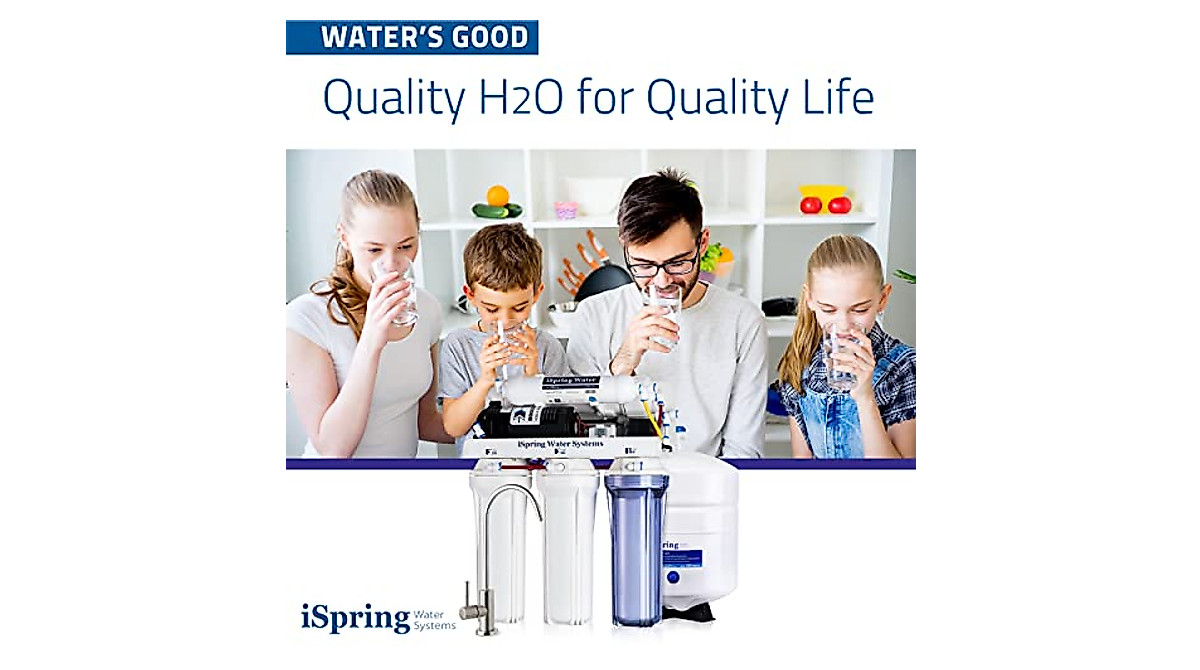 iSpring RCC100P 5-Stage Reverse Osmosis Water Filter 100 GPD