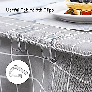 Plastic Tablecloth Clips, Transparent Clear Table Cloth Clips 24 Pcs Transparent Table Cloth Holder Clear Table Clips Tablecloth Cover Clamp for Picnic Weddings Home Camping Restaurant Outdoor
