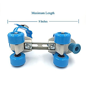 Kid's Children's Adjustable Speed Quad Roller Skates Shoes Blue