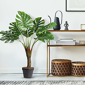 URtree 35'' Large Fake Plants Artificial Tree Monstera Plant Indoor for Home Office Garden Farmhouse Plants Decor