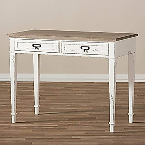 Baxton Studio CHR4VM/M B-CA Desk, 30.2" x 39.5" x 19.75", White