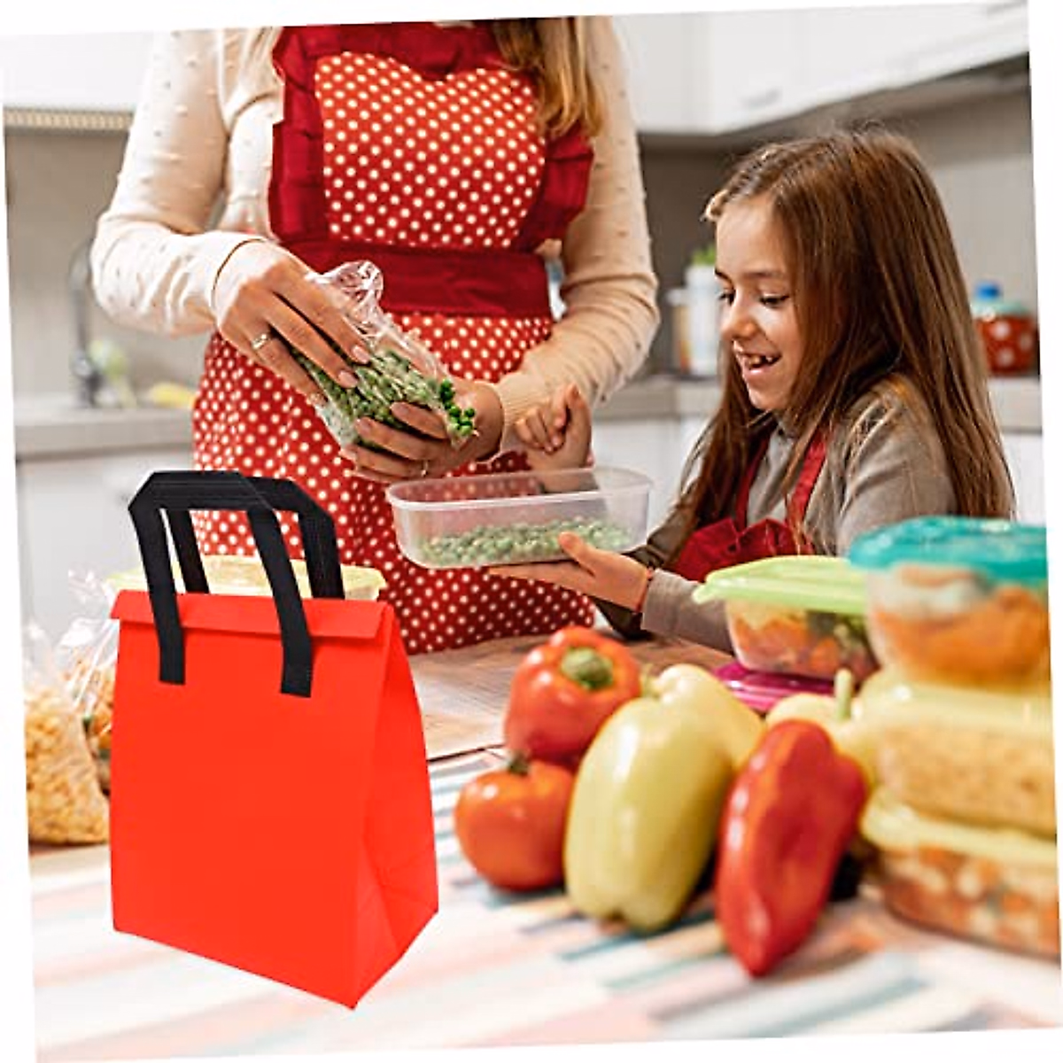 ULTECHNOVO 6pcs Insulation Bags Heat Bags for Food Blank Tote Bags Repisa Drink Delivery Carrier Grocery Bags Seafood Preservation Bag Pizza Delivery Bag Heat Preservation Bag Hot and Cold