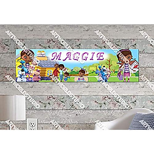 Doc McStuffins #1-8.5"x30" Personalized Name Poster, Customize With Your Child's Name, Birthday Party Banner