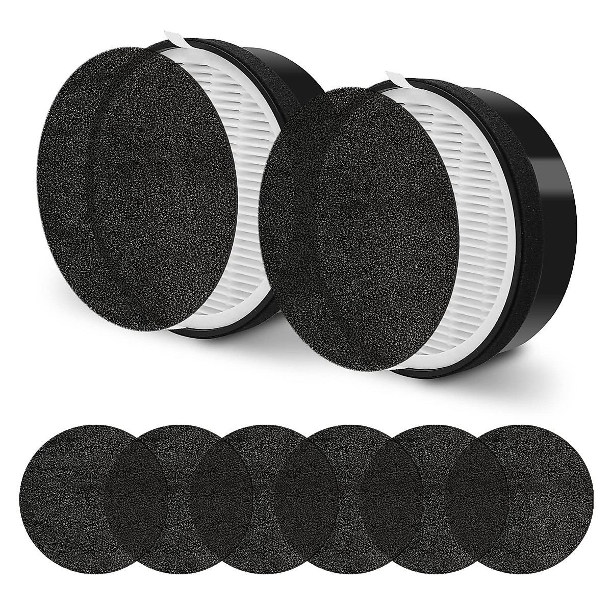 LV-H132 Replacement Filter Compatible with Levoit Filter Replacement LV-H132-RF and Levoit Air Purifier Filter LV-H132RX-RF for Levoit Air Purifier LV-H132 LV-H132RX, 2 Efficient filter & 8 Pre-Filter