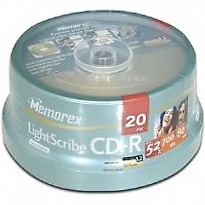 IMATION CORPORATION - CONSUMER MEMOREX 20PK CDR 52X 700MB SPINDLE LIGHTSCRIBE