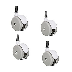 Baby Walker Wheels Replacement, Set of 4, Baby Walker Accessories, Plastic Wheels Casters, Universal Wheels (Grey), 10mm