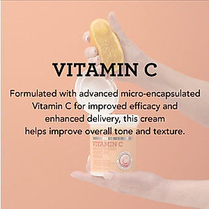 NATURE WELL Clinical Vitamin C Brightening Moisture Cream for Face & Body, Anti-Aging Skincare, Firming, Nourishing, Reduces Discoloration, Improves Overall Tone & Texture, Non-Greasy, 16 Oz