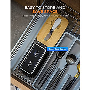 Large Butter Dish with Lid for Countertop Porcelain Butter Container with Knife Double Silicone Seal Butter Dishes with Covers Perfect for West or East Coast Butter, Unique Stone Pattern Black