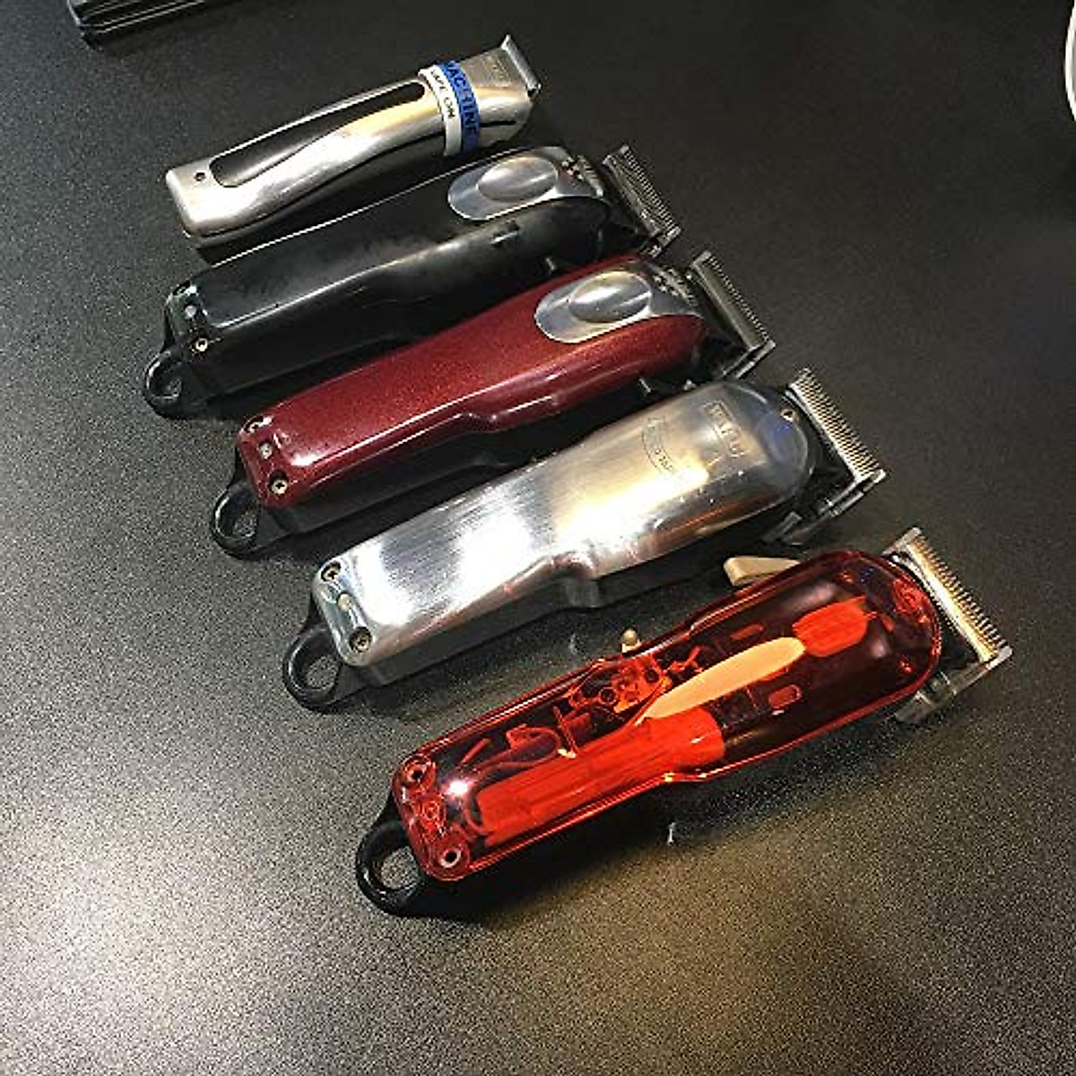 Clear DIY Back Housing, Transparent Back Cover for 5-Star Series Cordless Magic Clipper #8148 (Trasparent) … (Red)