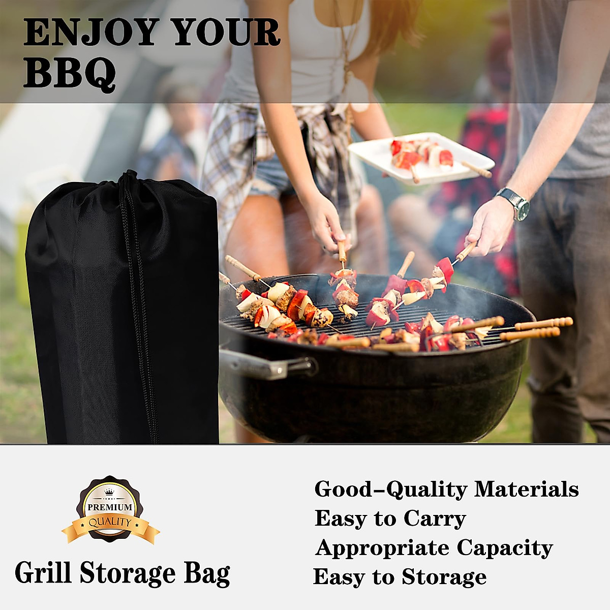 Rilltowpe Grill Utensil Storage, Grilling Bags for Outdoor Grilling, Grill Tool Storage, Grill Tools BBQ Bag, Foldable Grill Bag for Camping and Hiking BBQ.