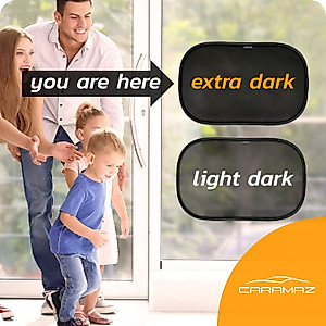 CARAMAZ Car Window Shade for Baby 2 Pack - 21"x14"