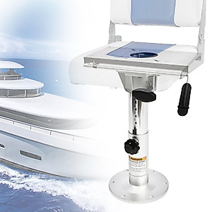 Adjustable Boat Seat Pedestal, Aluminum Alloy Boat Chair Base 13-19in Adjustable Height Good Stability Seat Base For Yachts, Speedboats, Fishing Boats