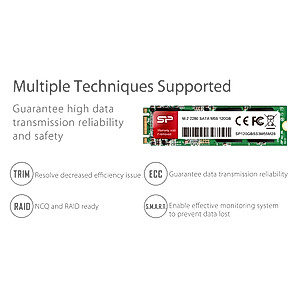 Silicon Power 120GB M55 M.2 2280 SSD With R/W Up To 550MB/s (SLC Cache for Speed Boost) SATA III Internal Solid State Drive for Ultrabooks and Tablets (SP120GBSS3M55M28)