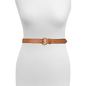 Frye Women's 32MM Leather Belt, Tan Emboss, Small