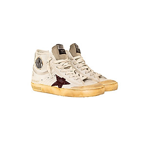 Golden Goose Women's Francy Penstar Sneakers, White/Taupe/Bordeaux (us_Footwear_Size_System, Adult, Women, Numeric, Medium, Numeric_9)