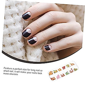 FOMIYES 1 Set Nail Art Accessories Thanksgiving Costume Leaf Nail Glitter Thanksgiving Nail Decoration Christmas Decor Nail Art Decoration Manicure Charms Flake Nail Flower Flake Wood Pulp