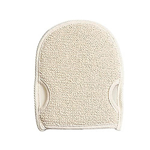 INGVY Dry Brushing Body Brush Natural Loofah Glove Soft Body Scrub Sponge Pad Male Female Bath Scrubber Mitt for Shower Spa Skin Clean Bath Gloves
