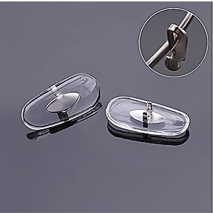 Sunglass Nose Pads,BEHLINE Replacement Clip-on Eyeglasses Nose Piece Soft Glasses Nose Bridge Pads Anti-Slip Nose Guards Repair Kits Parts for Sunglass/Eyeglass and Eyewear Frames(Clear,14mm)
