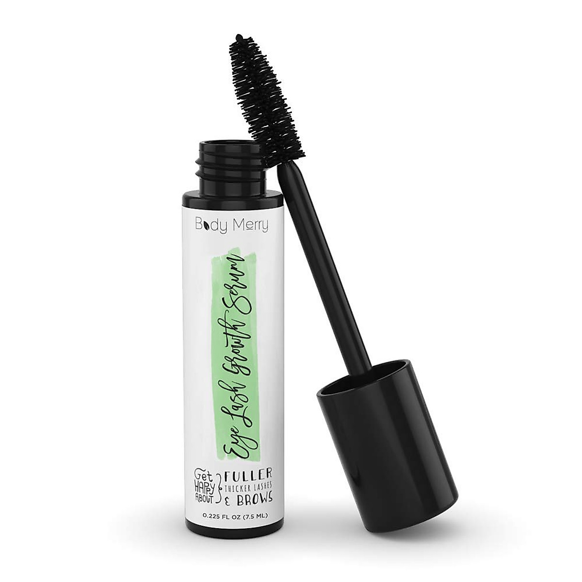 Body Merry Eye Lash Growth Serum – Boost Natural Brows and Lashes – Intense Conditioner and Volumizing Treatment with Biotin and Peptides, 0.225 fl oz