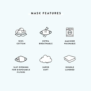 Pura Vida Bracelets X Vera Bradley Face Mask – 2 Layer Washable Cotton Facial Cover with Insert Pocket – Citrus Hibiscus