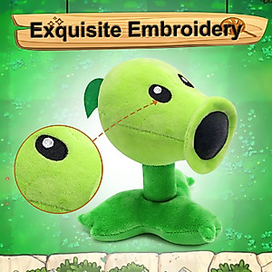 Maikerry 1 PC Plants VS Zombies Plush Toy,Stuffed Soft Doll Peashooter Plush Toy,Great Gifts for Kids and Fans, Christmas, Hallowen
