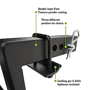 BuiltEfy Hitch Step Universal Fit 2" Hitch Receivers Heavy Duty Steel Rear Bumper Drop Steps with 6" Drop for Pickup Trucks Vans Fine Texture Black