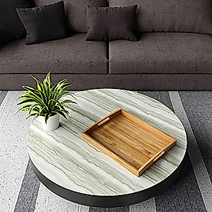 Set of 3 Large Bamboo Serving Trays – Large Serving Tray with Handles – Coffee Table Tray – Food Tray – Bed Tray