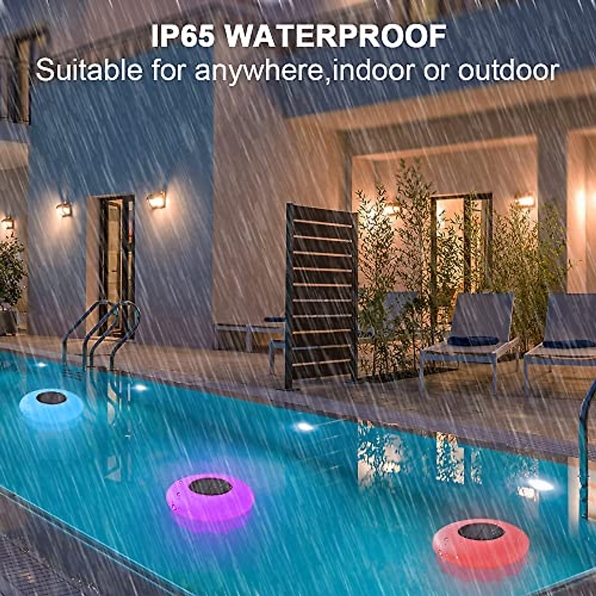 BALMOST Solar Floating Pool Light, RGB Color Changing Solar Swimming ...