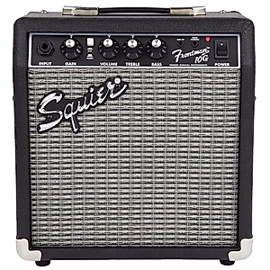 Fender Squier Short Scale 24-Inch Strat Electric Guitar with Frontman 10G Amp, Strap and Picks - Olympic White