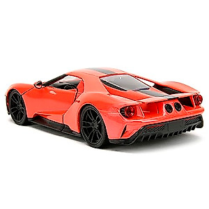 2017 GT Light Red Metallic with Black Stripe Pink Slips Series 1/24 Diecast Model Car by Jada 34657