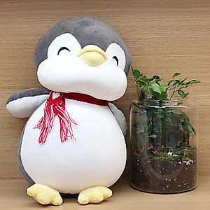 Selexa Pingy 12 inch Cute Gray Penguin Stuffed Animal; Plushie Bedtime Toy; Penguins Plush Toys for Valentines Day, Easter, Christmas; Plushies Gifts for Adults, Kids (Boys, Girls), Toddlers (3yrs+)