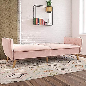 Novogratz Tallulah Memory Foam Futon, Pink