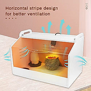 Chick Brooder Brooding Box for Chicks/Parrot/Duckling/Kittens/Puppies, with Heating lamp, Glass Window,Brooder Brooder Box Warms up to 15 Chicks,High Temperature Resistant Brooder Box (ChickBrooder1)