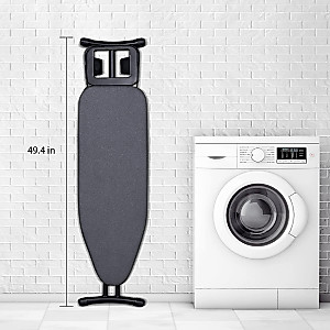 Duwee 12"x36" Ironing Board with Heat Resistant Cover and Thicken Felt Pad, Heavy Sturdy Legs