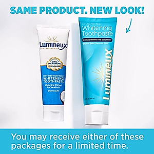 Lumineux Teeth Whitening Toothpaste - Natural & Enamel Safe for Sensitive & Whiter Teeth - Certified Non-Toxic, Fluoride Free, No Alcohol, Artificial Colors, SLS Free & Dentist Formulated