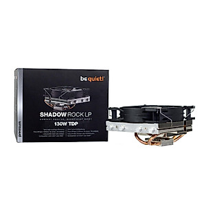 be quiet! Shadow Rock LP 130W TDP Low Profile CPU Cooler | Intel Compatible 1700 1200 1150 1151 1155 2011 Square ILM | AMD-AM4 | Silver | BK002