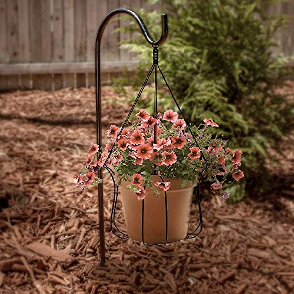 Sorbus® Shepherd's Hooks - Set of 4 Extendable Garden Planter Stakes for Bird Feeders, Outdoor Décor, Plants, Lights, Lanterns, Flower Baskets, and More! Heavy Duty - Up to 6.5 Lbs. (4 Pack)