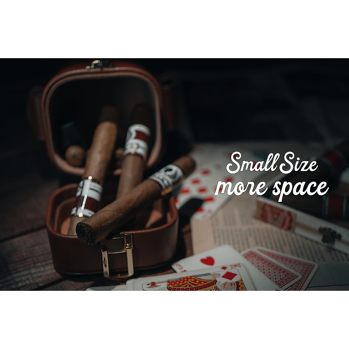 UrbanXElites Cigar Case - Holds up to 25 Cigars, Cedar Wood Cigar Humidor Travel Case with Humidifier and Pouch