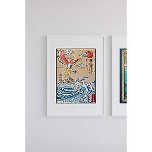 Leesilk Ho oh and Lugia legendary battle poster full size Frameless (24inchx36inch)