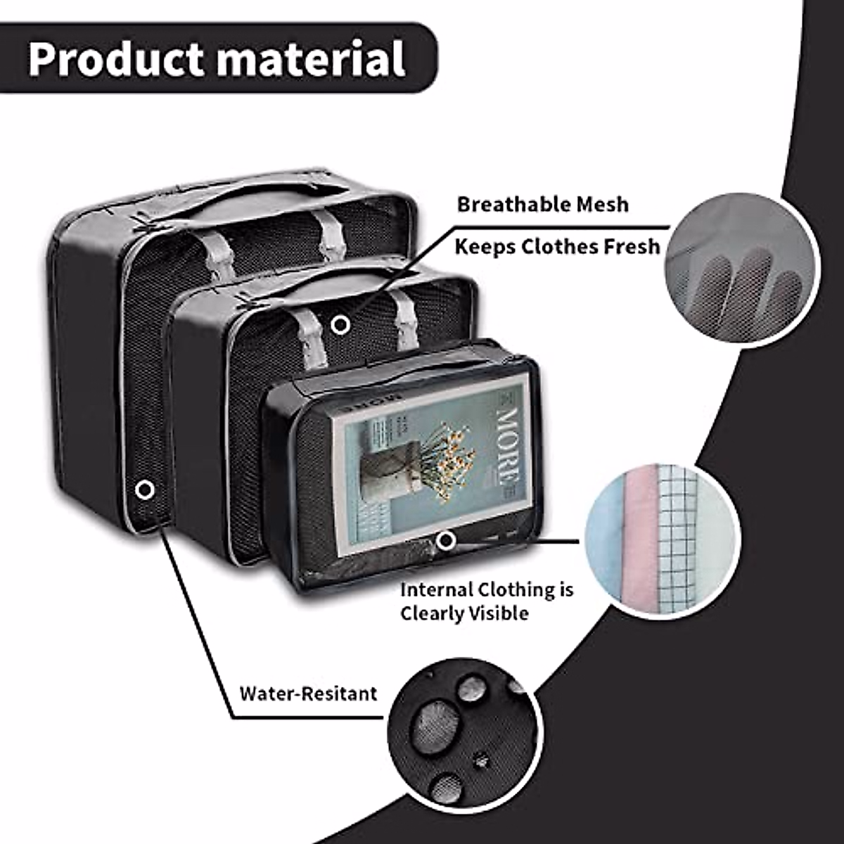 Allboss 9 Pcs packing cubes for suitcases, Travel Cubes for Packing Womens, Suitcase Organizer Bags Set Lightweight Travel Essential Bag with Large Toiletries Bag for Clothes Shoes