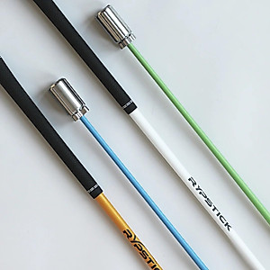 Rypstick | Golf Swing Trainer Device for Increased Distance - Golf Speed Trainer and Warmup Aid (Men's White 45”)