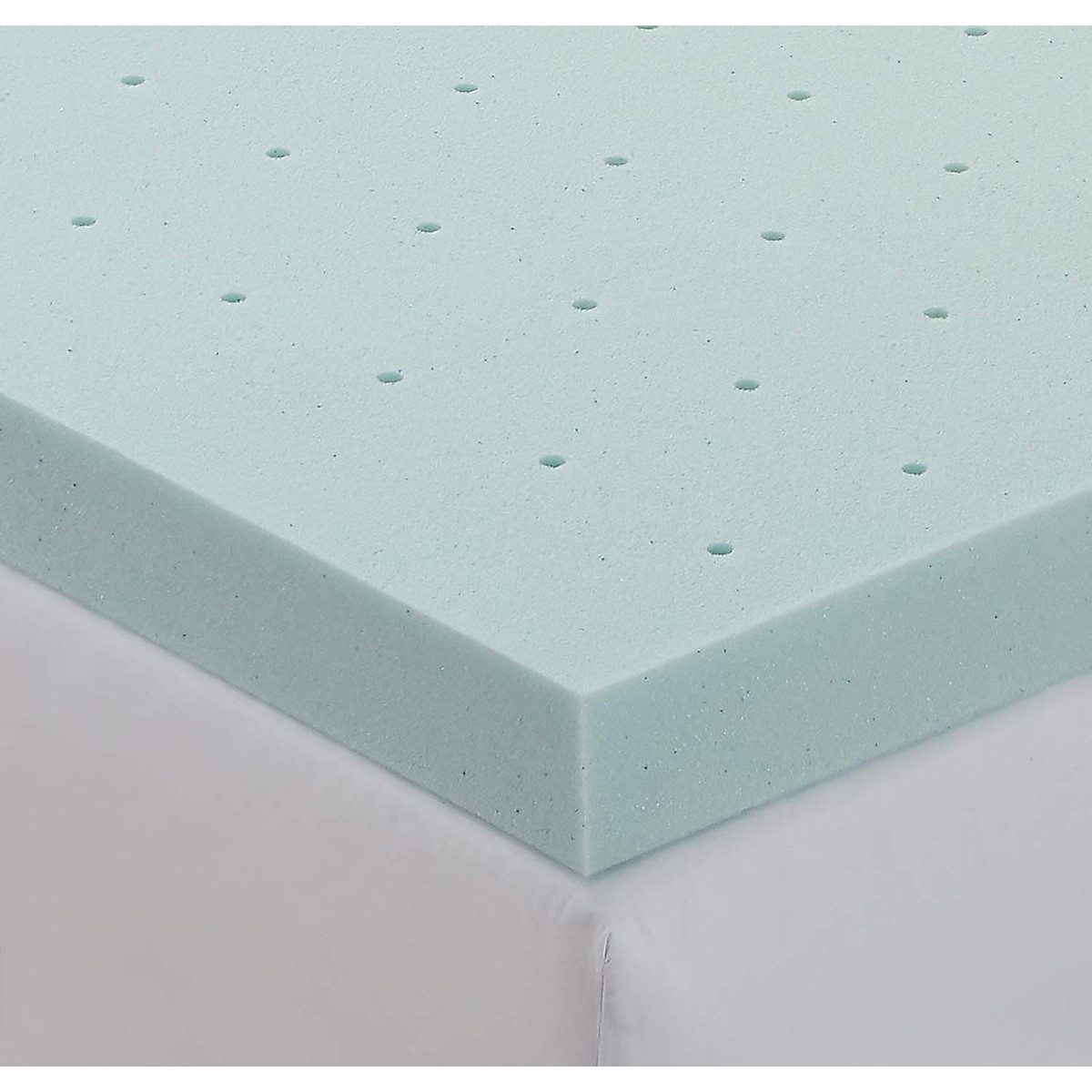 Nestl Bedding Mattress Topper, 2 Inch Memory Foam Topper, Gel Infused Memory Foam Mattress Topper, Ventilated Design Mattress Pad, Twin XL, Blue