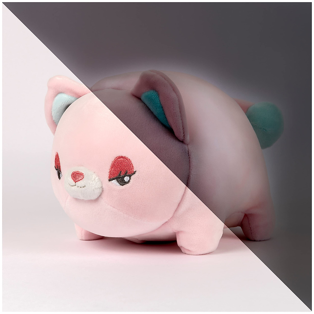 GUND Glow Bops CatBop Cat Stuffed Animal, Touch Activated Glow in The Dark LED Plush Toy, 8”