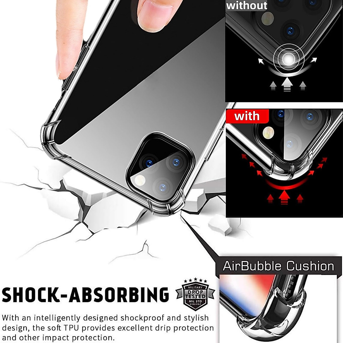 GuluGuru [2-Pack] for Motorola ThinkPhone Case Crystal Clear [Anti-Yellowing Technology] Transparent Soft TPU Defensive Bumper Cover Light Slim Shockproof Armor Protective Phone Case