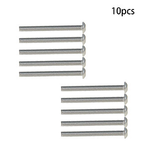 Yinpecly M4x40mm Button Head Socket Cap Screw 304 Stainless Steel Fastener Hex Drive Fully Threaded Cap Bolts Inner Hex Socket Bolts Galvanized 10Pcs