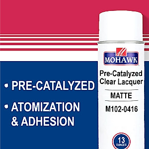 Mohawk Finishing Products Pre-Catalyzed Clear Lacquer, Matte Finish, M102-0416, 13 oz