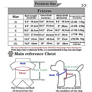 Frieyss Winter Puppy Dog Coat Waterproof Pet Clothes Windproof Dog Snowsuit Warm Fleece Padded Winter Pet Clothes for Small Dogs(Winter Glod, Small)