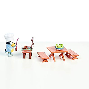 Bluey Dad Backyard BBQ - Bandit 2.5" Figure with Backyard Playset, Multicolor, 13030