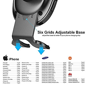 Wireless Car Charger Mount, SOARUN [Unique 7 Colors LED Dynamic Backlit] 15W Wireless Fast Charging Car Phone Holder, Auto-Clamping Wireless Car Charger for iPhone 14 Pro 13 12, Samsung S23 Ultra S22