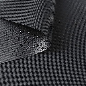 1800D Waterproof Canvas Heavy Duty Fabric - 60×36" Marine Awning Fabric(PVC Coated) Cordura Water-Resistant Material for Outdoor/Indoor Sunbrella Cushion Tent Anti-UV Reduce Glare/Black